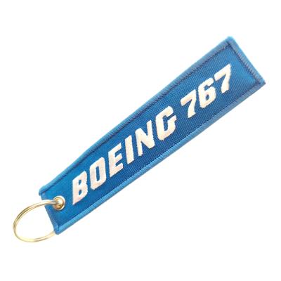 China Corporate BOEING 767 Keyring - Anti-Fade Polyester Design with Custom Laser Text for sale