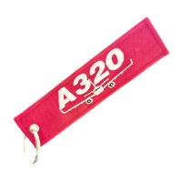 China Custom A320 Aircraft Keychain – Double-Stitched Polyester Fabric + Rust-Free Metal Hardware for sale