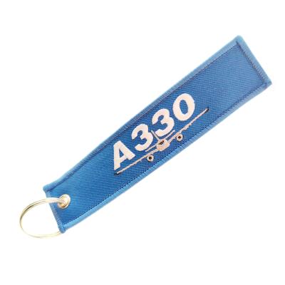 China Custom A330 Plane Key Tag | High-Contrast Stitching | Lightweight Travel Accessory​ for sale