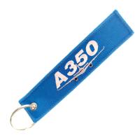 China A350 Embroidered Keychain Set | OEKO-TEX Fabric & Rust-Proof Metal Ring | Multi-Scene Gifting​ for sale
