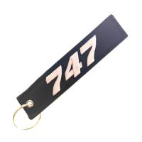 China Bold 747 Embroidered Keychain Set | Dual-Color Retro & Modern Styles | Aviation Collector's Gift for sale