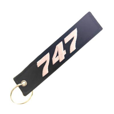China Bold 747 Embroidered Keychain Set | Dual-Color Retro & Modern Styles | Aviation Collector's Gift for sale