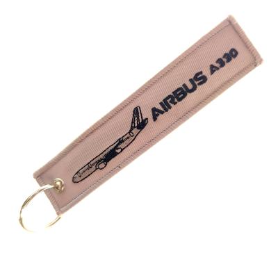 China AIRBUS A330 Collector's Keychain - Premium Embroidery + Rust-Proof Metal Ring (Aviation Gift) for sale