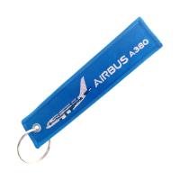 China Durable Airbus A380 Keychain: Aviation Collector’s Must-Have, Precision Embroidery, Travel-Ready for sale