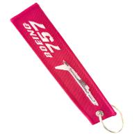 China Vivid Boeing 757 Dual-Face Keychain – High-Contrast Embroidery & Zinc Alloy Hook for Travel Essentials for sale
