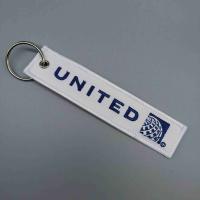 China Aviation Collectible​ Custom Embroidered Keychain Tags Corrosion Proof for sale