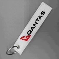 China Polyester Zinc Alloy Custom Embroidered Keychain Elegant Aviation Tag Keychain for sale