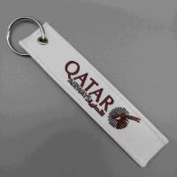 China Qatar Airways Custom Patch Keychain Aviation Cultural Collection Compact Dual Sided for sale