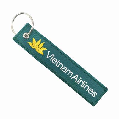China Vietnam Airlines Custom Embroidered Keyring Aviation Souvenir Lightweight Portable for sale