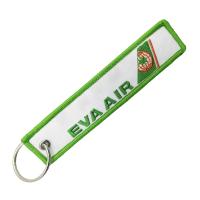 China EVA AIR Co Branded Custom Embroidered Keychain Oxidation Resistant Dual Sided keychain for sale