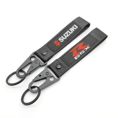 China Rider's Pride Key Strap | Contrast Suzuki/GSX Logos + Anti-Slip Metal Clasps | Custom Branding for Gear & Keys​ for sale
