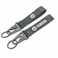 China Custom YAMAHA Embroidered Lanyard - Premium Black Fabric & Metal Clips - Motorcycle Enthusiast Essential​ for sale