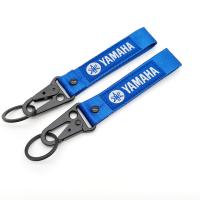 China Vibrant Cobalt Lanyard Keychain - Bold YAMAHA Woven Tag & Dual Hook Security - Rider's Daily Essential for sale