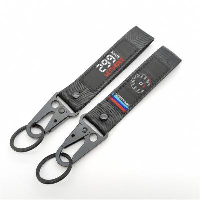 China Vintage Speed Dial Keychain Strap - 299Km/h Woven Badge & Dual Hook System - Gearhead Essentials for sale