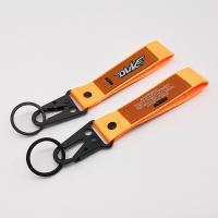 China Adventure-Ready Duke Custom Strap - Neon Orange Webbing & Tactical Leather Tag with Warning Accents for sale
