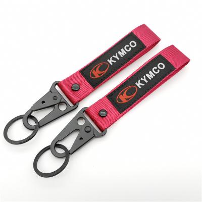 China Custom-Branded KYMCO Key Lanyards - Bold Red Webbing + Pro-Grade Metal Clips + Instant Brand Impact for sale