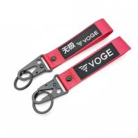 China Neon Pink Brandable Keychain Lanyard - VOGE Styled Tags & Anti-Scratch Metal Hooks​ for sale
