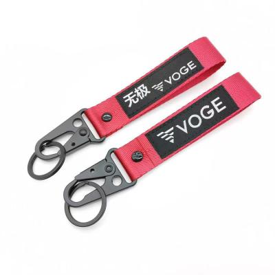 China Neon Pink Brandable Keychain Lanyard - VOGE Styled Tags & Anti-Scratch Metal Hooks​ for sale