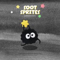 China Celestial Soot Sprite Iron-On Patches Whimsical Star Guardians & Handwritten Blessing Embroidery for sale