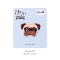 China Smiling Pekingese Iron-On Patch Personalized Dog Lovers Gift with Handmade Charm Durable and Clothing for sale