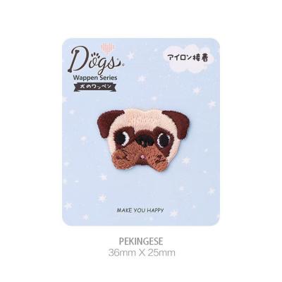 China Smiling Pekingese Iron-On Patch Personalized Dog Lovers Gift with Handmade Charm Durable and Clothing for sale