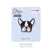 China Playful Frenchie Iron-On Patch Custom Pet Lover Gift Velvety Embroidery for Clothing and Bags for sale