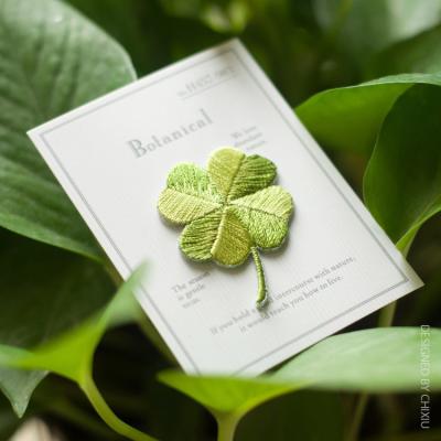 China Eco-Artisan Clover Iron-OnEmbroidery Patches Wisdom & Natural Harmony for sale