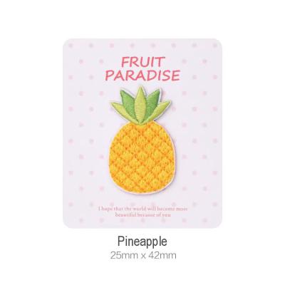 China Custom Joy Pineapple Patches Eco-Friendly Iron-On Decor with Uplifting Messages for sale