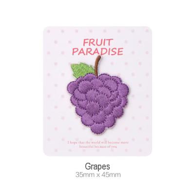 China Whimsical Grape Badge Personalized Iron-OnEmbroidery Patches for Decor To Spread Kindness for sale