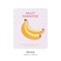 China Embroidery Technique Banana Iron-On Decals Durable Long-Lasting Clothing Stickers for Personalization for sale