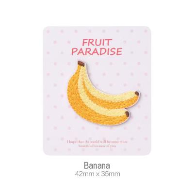 China Embroidery Technique Banana Iron-On Decals Durable Long-Lasting Clothing Stickers for Personalization for sale