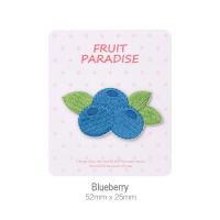 China Flatiron Up Border 3D Clothing Embroidery Patch No-Fade Color Handmade Blueberry Fabric Decals for Clothes Bags for sale