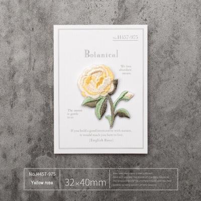 China Sunny Yellow Rose Iron-On Patch – Customizable, Wash-Resistant & Vibrant Wardrobe Reviver​ for sale
