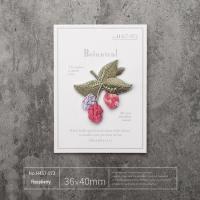 China 3D Berry Texture Iron-On Patches Juicy Raspberry Kid-Friendly Kitchen Chic Decor Border Laser Cut Sew-On Backing for sale