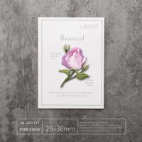 China Personalized Clothing Decor Heat Transfer Purple Rose Patch Quick DIY Durable Fashion Fix Border Laser Cut for sale