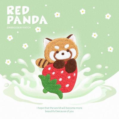 China Customizable Fabric Patches for Kids DIY Fashion Clothing Decoration Washable Raccoon Clothing Stickers for sale