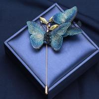 China Lightweight Versatile Dual Butterfly Brooch Handcrafted Nature Art Gold Embellished Custom Wing Patterns for sale