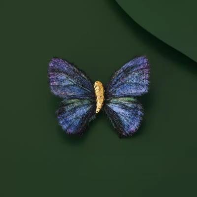 China Handmade Unique Metallic Butterfly Pin Custom Colors for Gifts Everyday Elegance for sale