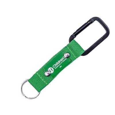 China Charity-Support Carabiner Keychain - Textured Nylon Strap + Secure Metal Ring | Cause-Proud Accessory | Logo Customizable for sale