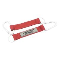 China Bold Red Dual-Clip Key Holder - Premium Woven Strap & University Branding for Daily/Outdoor Use for sale
