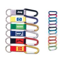 China Customizable Branded Carabiner Keychains Multi-Color Metal Hooks Logo-Ready Straps for Corporate Gifts and Travel Essentials for sale