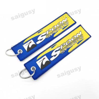 China Anti-Fade Threads Scratchproof Ring Embroidered Keychain for Vehicles DIY Pattern Options Occasion Key Holder / Luggage Tag for sale
