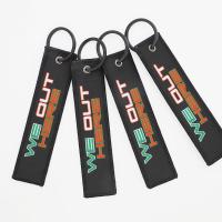 China Personalized Airbus Woven Keychain with Remove Before You Fly Design and 3.5 Inches Size for sale