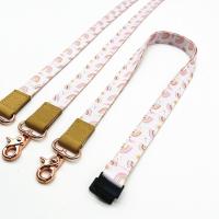 China Heated Transfer Keychain Neck Strap Wholesale Custom Lanyards Keychain Polyester Lanyard for sale