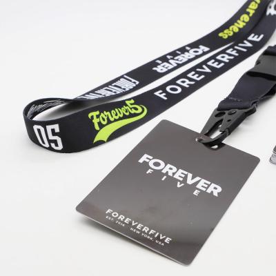 China Custom High Quality PVC Name Card with Lanyard Double-side Printing ID Card with Neck Strap for sale