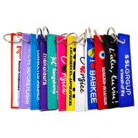 China Low MOQ Eco-friendly Custom Woven Keychain with High Durability for Personalized Branding for sale