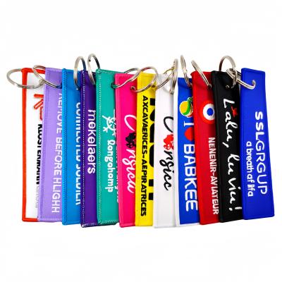 China Low MOQ Eco-friendly Custom Woven Keychain with High Durability for Personalized Branding for sale