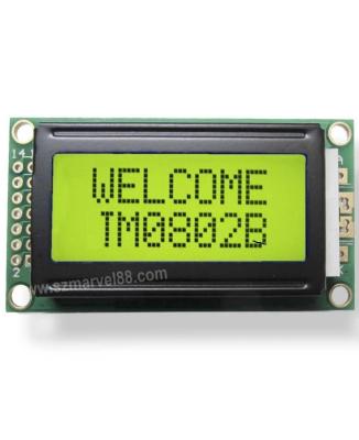 China M0802B-Y5, 8x2 LCD display module, Character Dot-matrix, STN Y-G, transflective/positive, for sale
