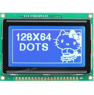 China M12864N2-B5, 12864 Graphics LCD Module, 128 x 64 Display, STN Blue, transmissive/negative, for sale