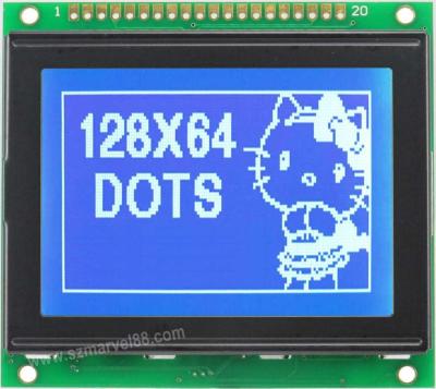 China M12864L-B5, 12864 Graphics LCD Module, 128 x 64 dot-matrix Display, STN(Blue), transmissiv for sale